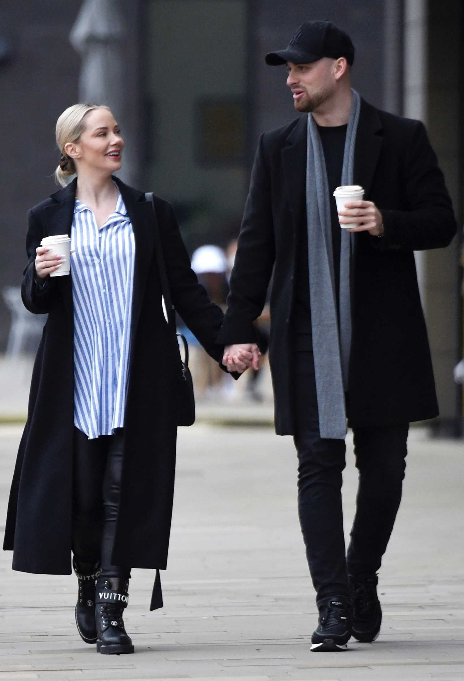 Jessica Power in a Black Coat Was Seen Out in Manchester – Celeb Donut