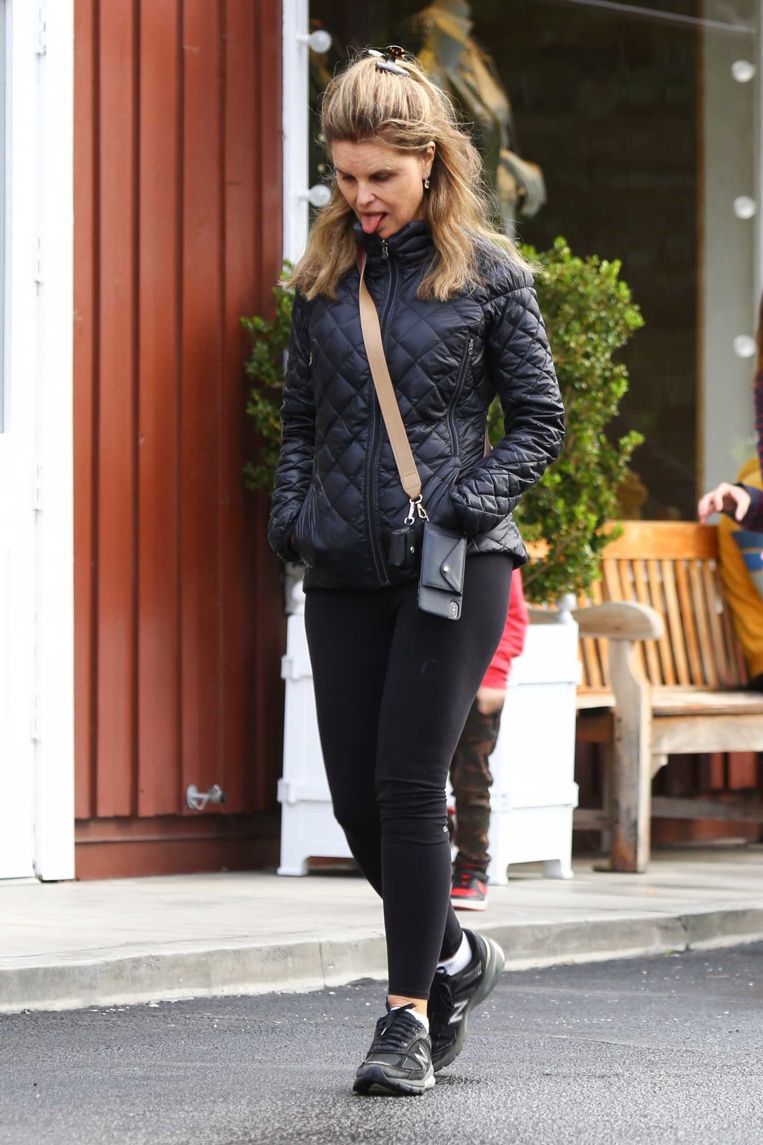 Maria Shriver in a Black Leather Jacket Was Seen Out in Brentwood ...