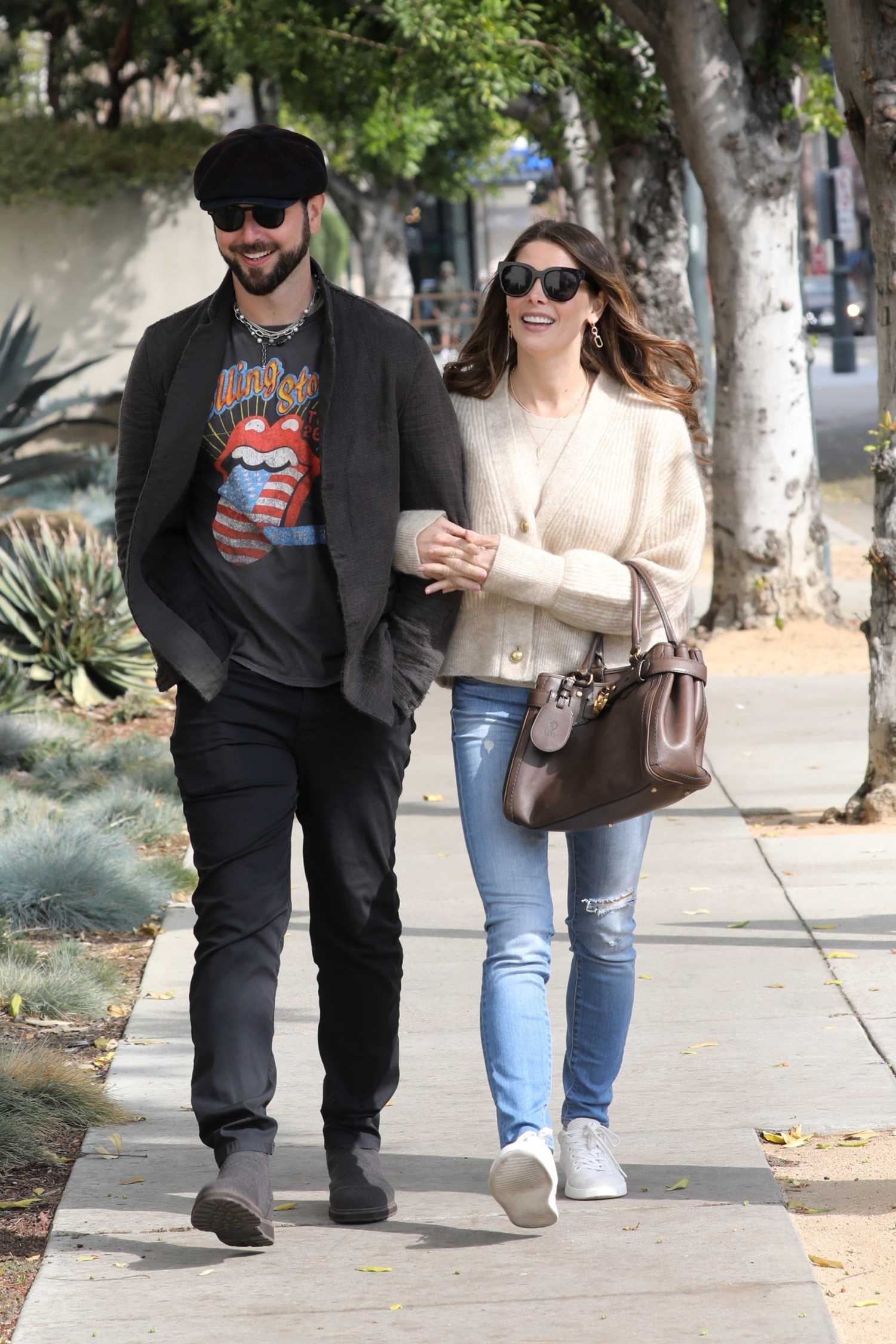 Ashley Greene in a Beige Cardigan Was Seen Out with Her Husband Paul Khoury in Pasadena – Celeb ...