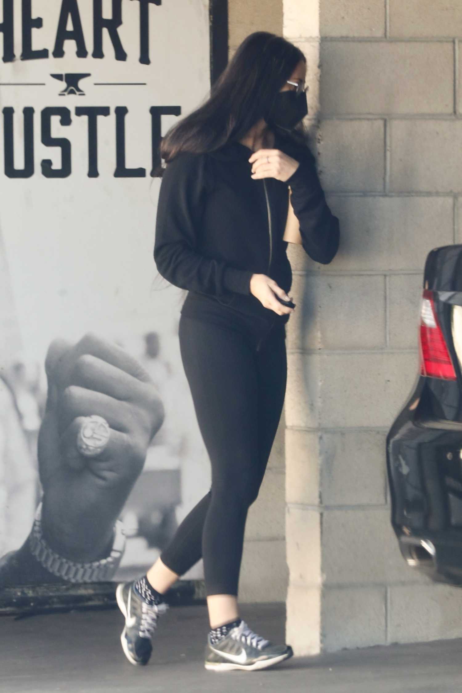 Demi Moore in a Black Protective Mask Hits the Gym in Los Angeles ...