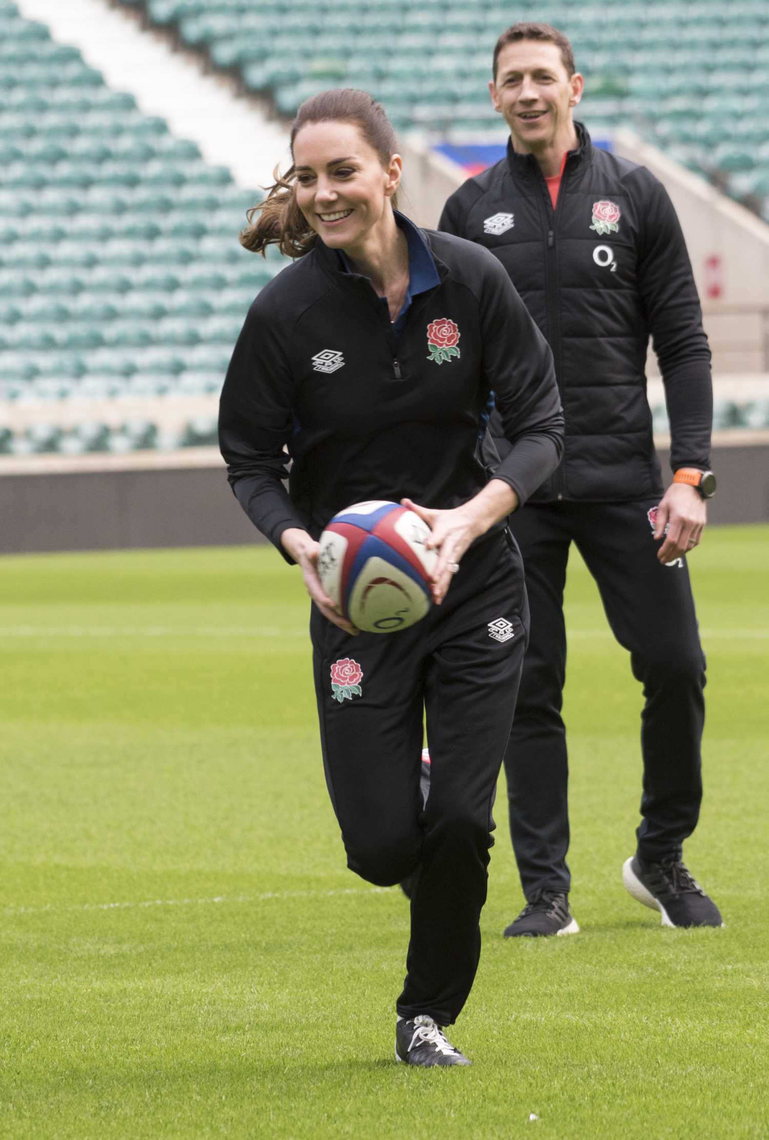 Kate Middleton Visits Twickenham Stadium to Join an England Rugby ...