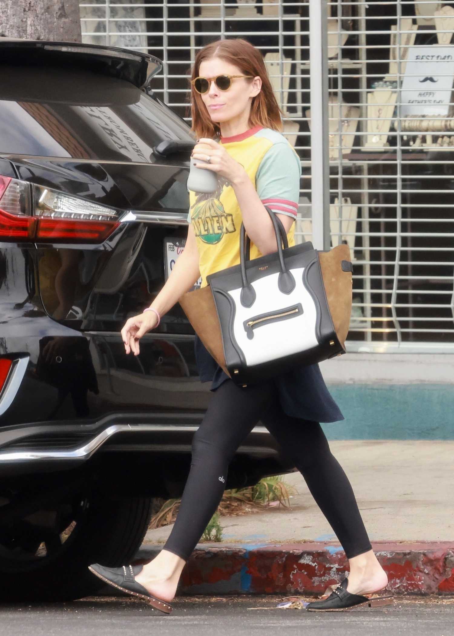 Kate Mara in a Black Leggings Leaves a Pilates Class in Los Feliz ...