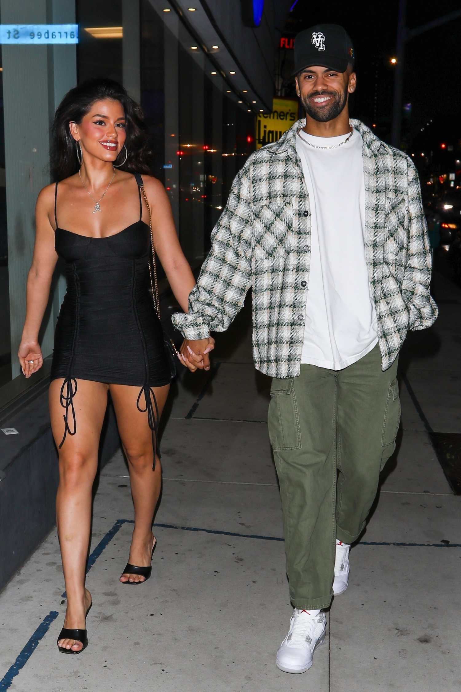 Alison Sarzoza in a Black Mini Dress Celebrates Markell Washington’s ...