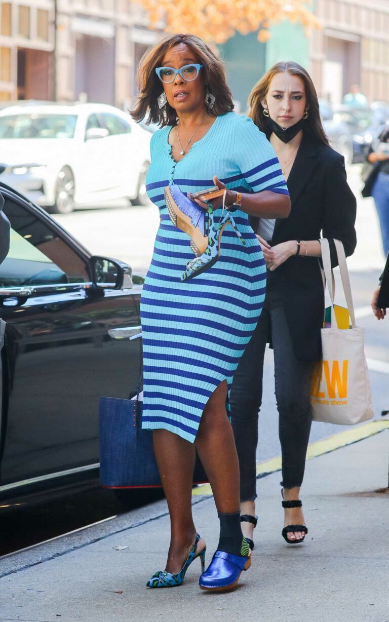 Gayle King in a Two Different Shoes Leaves the CBS Studios in New York ...