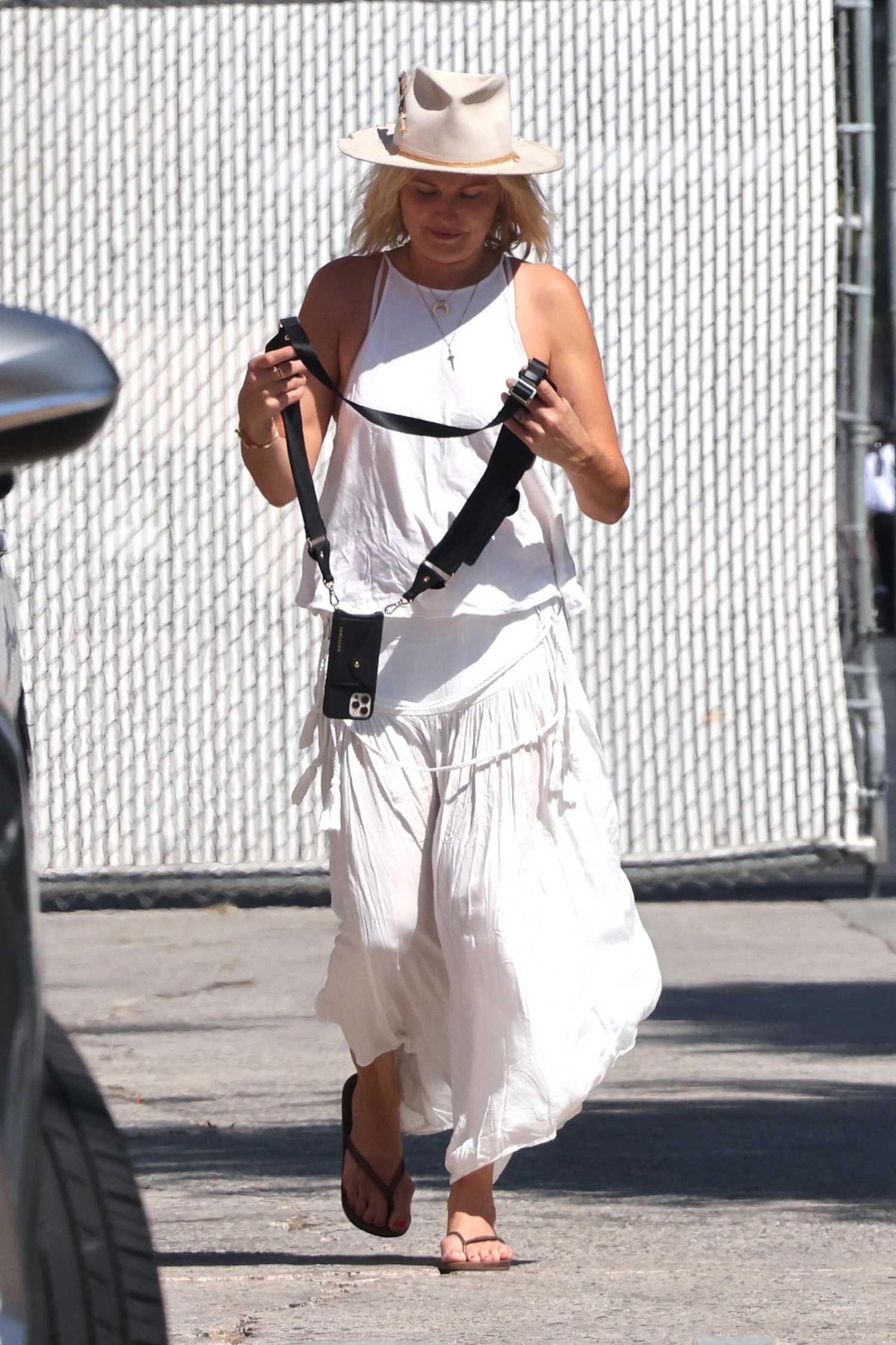 Malin Akerman in in a White Summer Dress Was Seen Out in Los Feliz ...