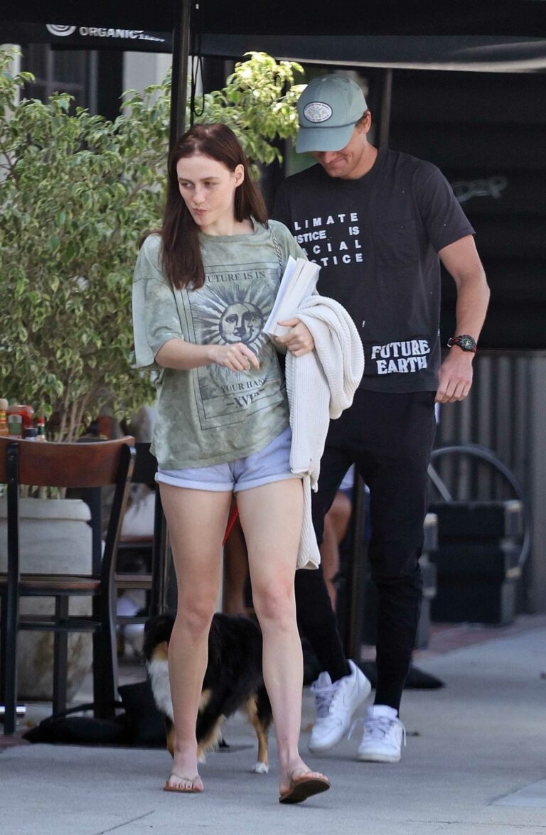 Madison Lintz in a Grey Shorts Leaves the Aeirloom Cafe in Studio City ...