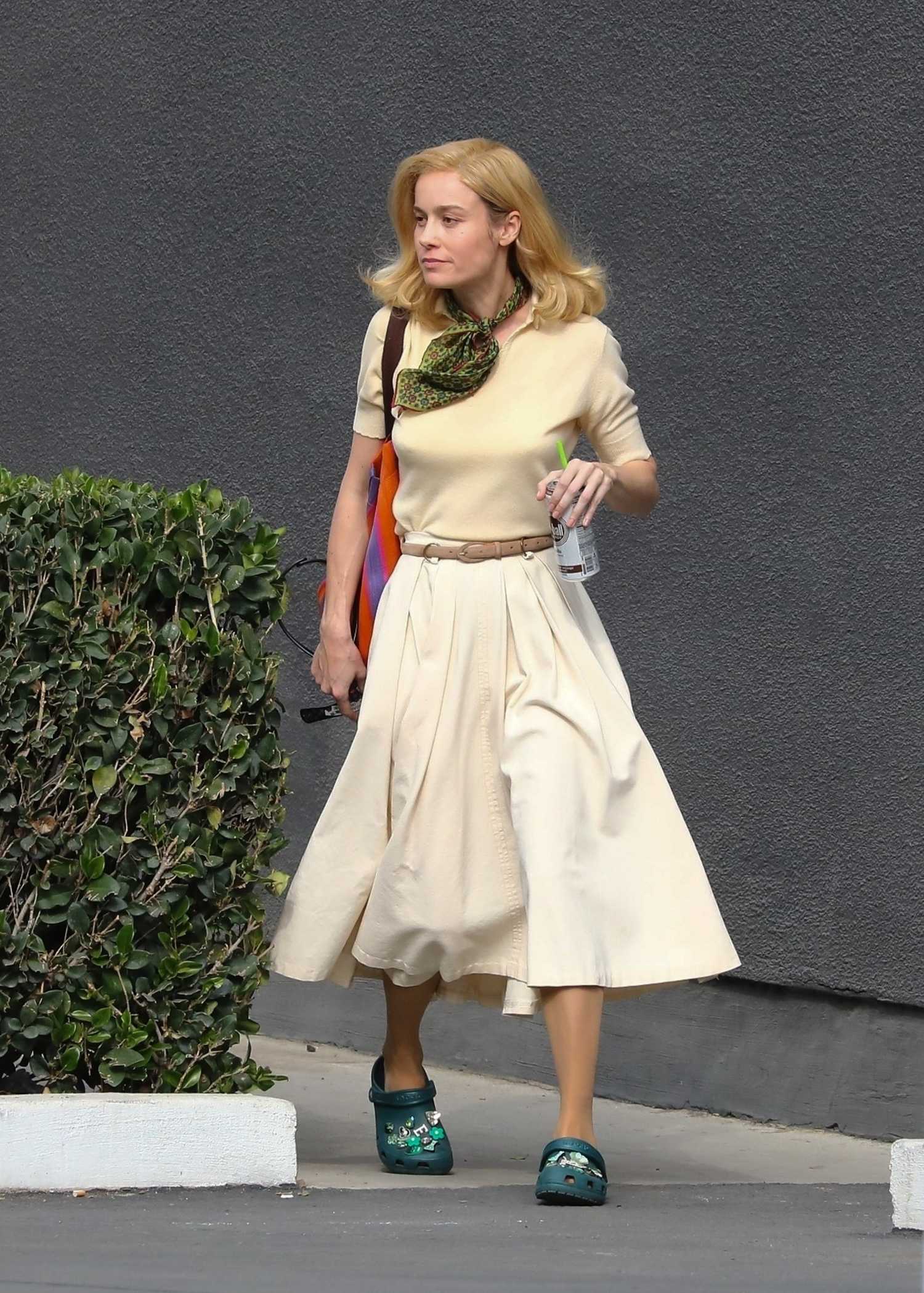 Brie Larson in a Yellow Blouse Was Seen Out in Los Angeles – Celeb Donut