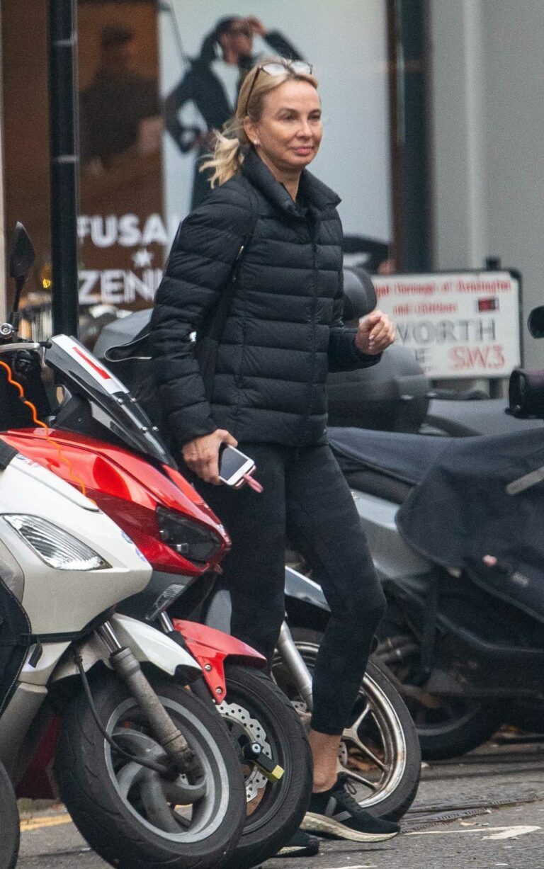 Corinna zu Sayn-Wittgenstein-Sayn in a Black Jacket Leaves a Private ...