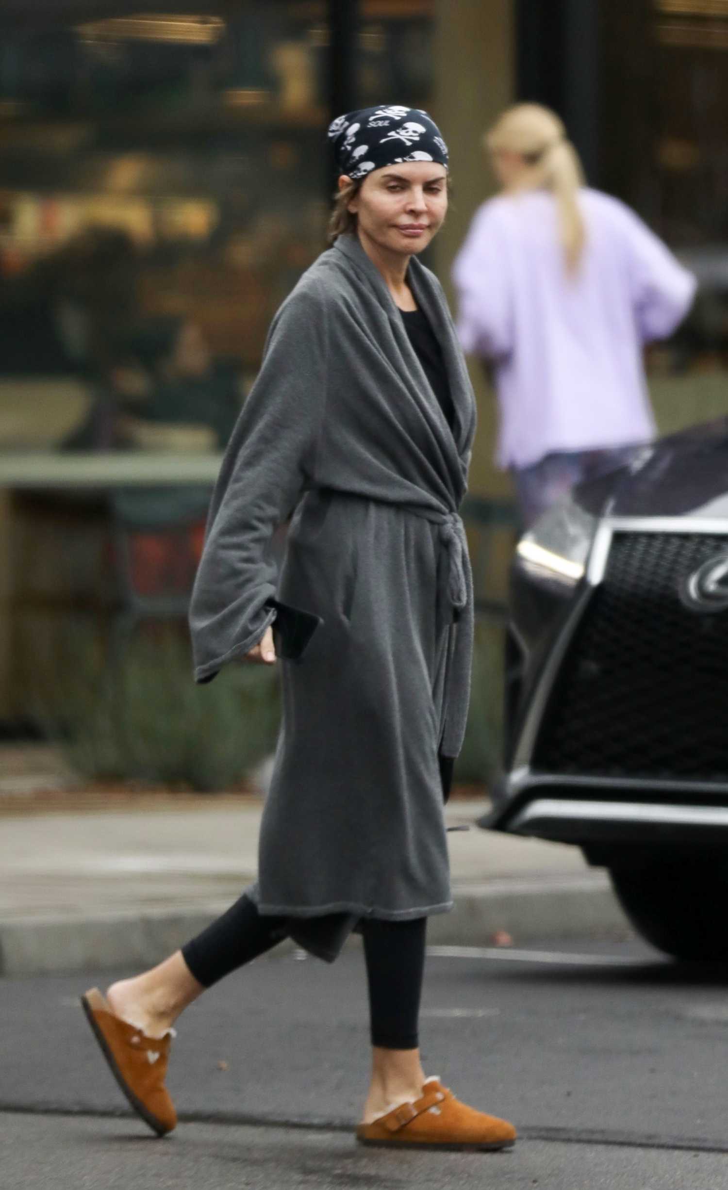 Lisa Rinna in a Grey Bathrobe Was Seen Out in Studio City – Celeb Donut