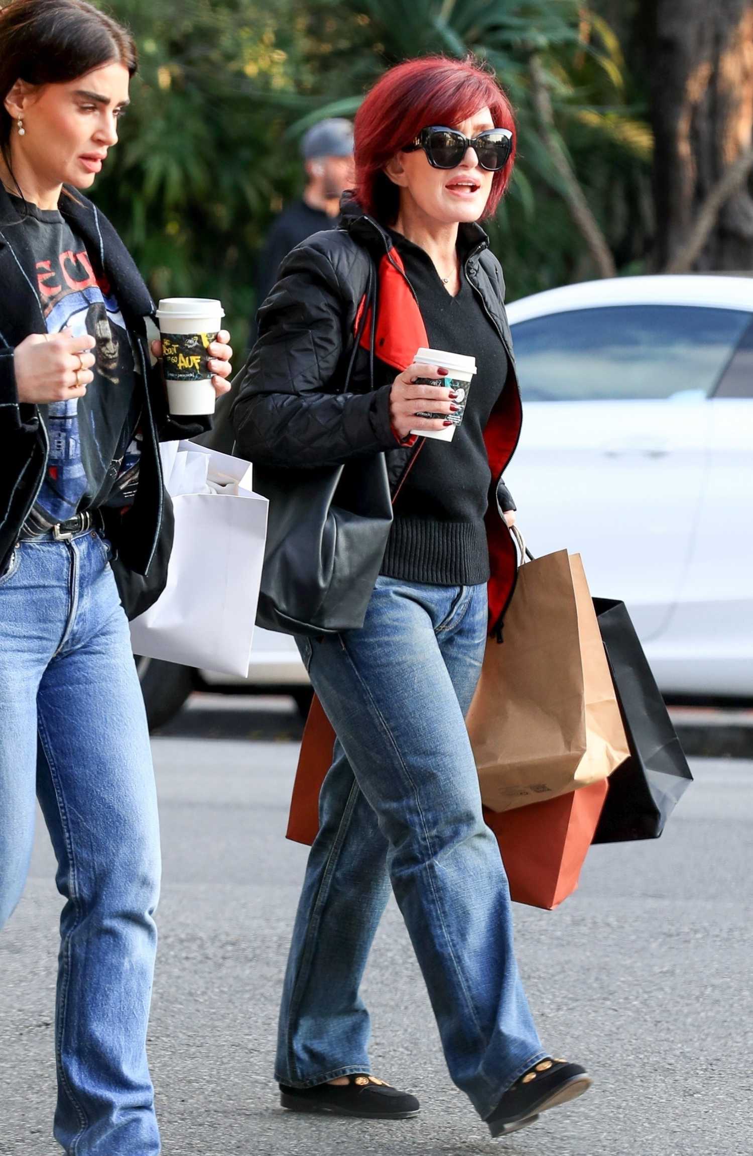 Sharon Osbourne in a Black Jacket Was Seen Out with Aimee Osbourne on ...