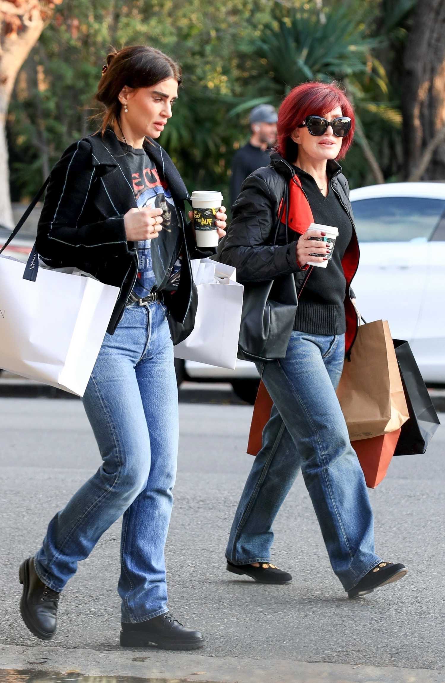 Sharon Osbourne in a Black Jacket Was Seen Out with Aimee Osbourne on ...