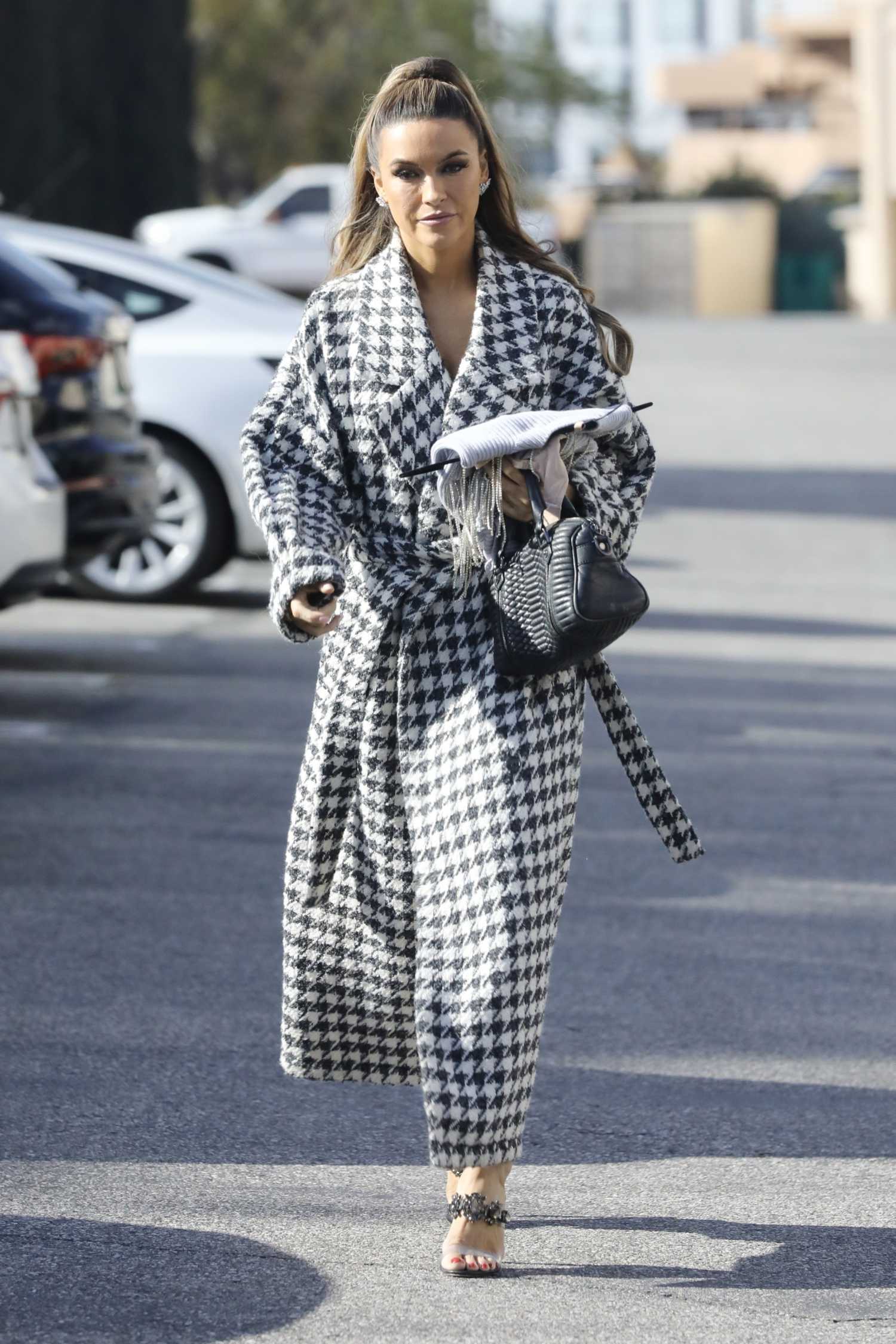 Chrishell Stause in a Houndstooth Coat Was Seen Out in West Hollywood ...