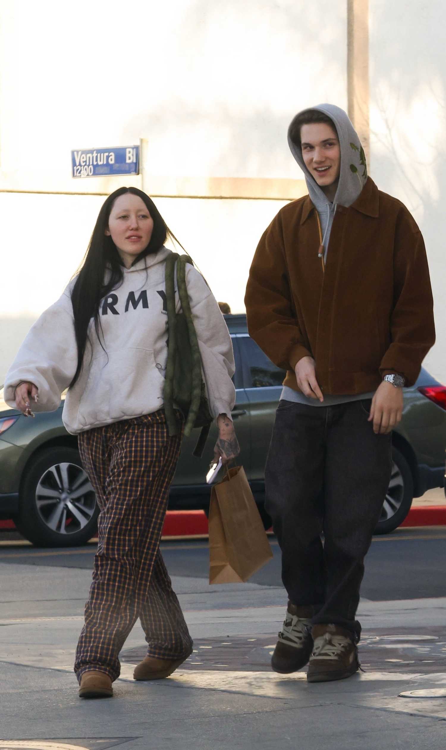 Noah Cyrus in a Grey Hoodie Was Seen Out with a Friend in Los Angeles ...