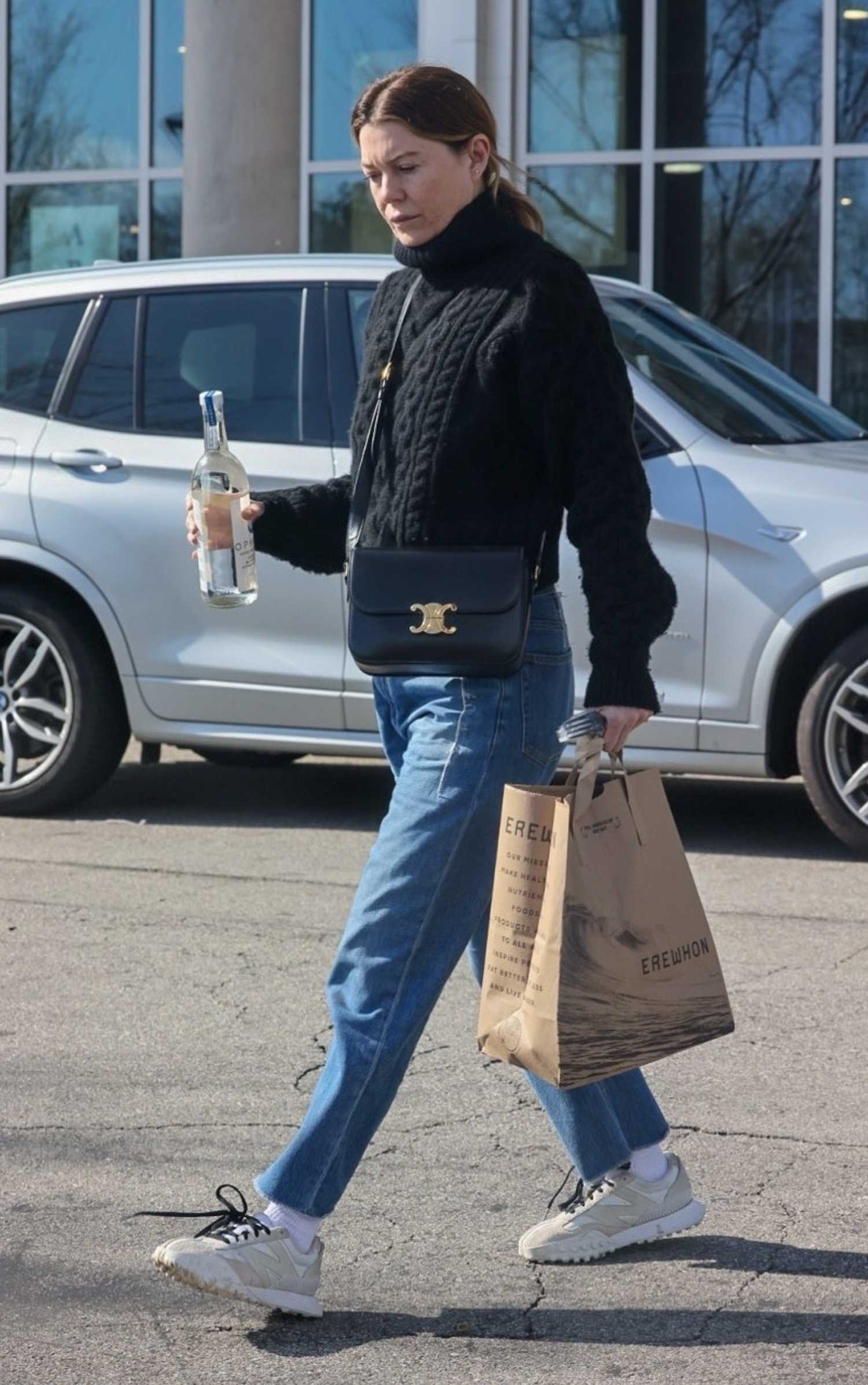 Ellen Pompeo in a Black Sweater Leaves Erewhon Market in Calabasas ...