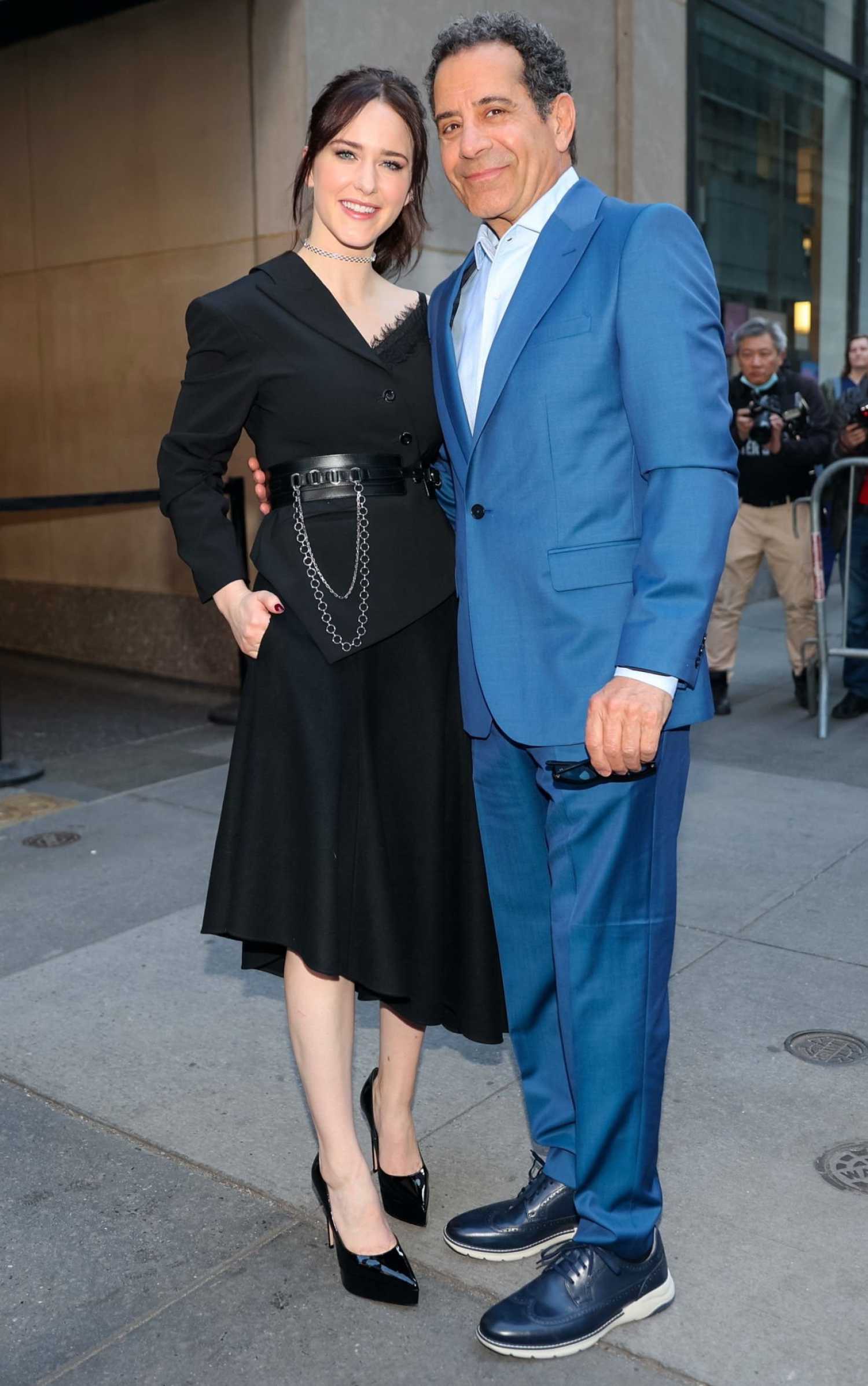 Rachel Brosnahan in a Black Ensemble Arrives at The Today Show in New ...