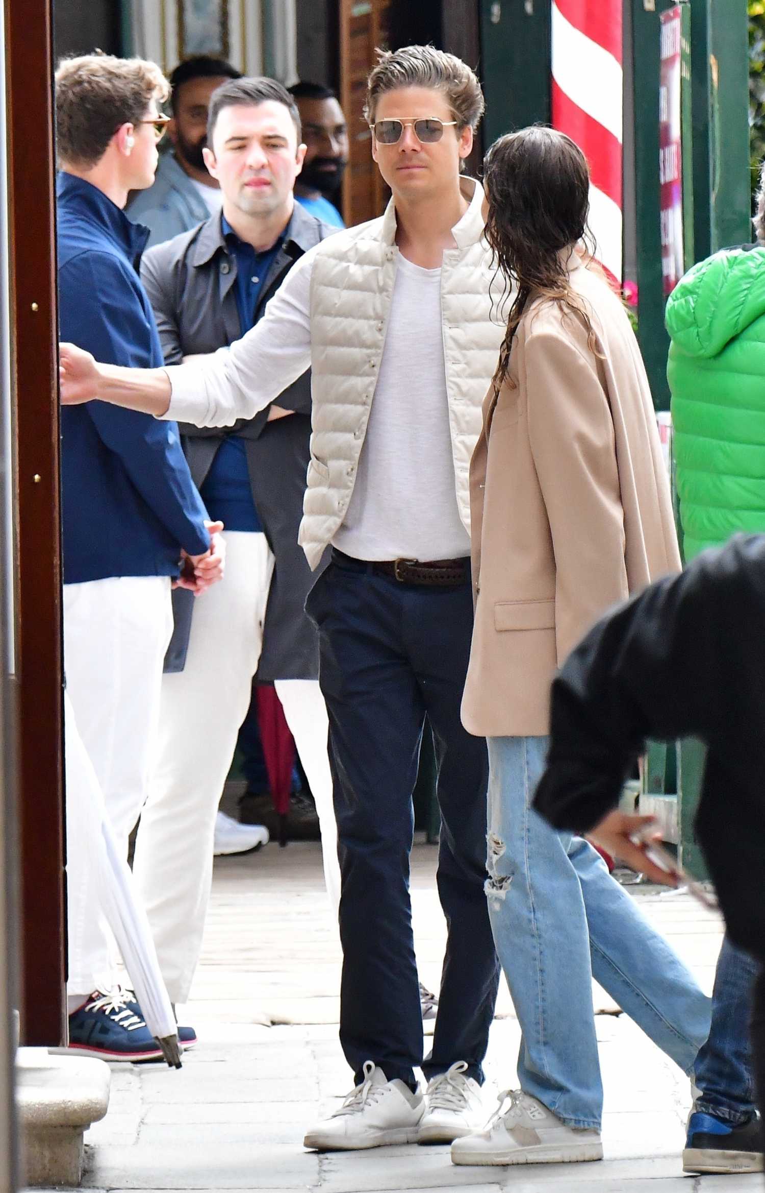 Taylor Hill in a Beige Blazer Was Seen Out with Her Boyfriend Daniel ...