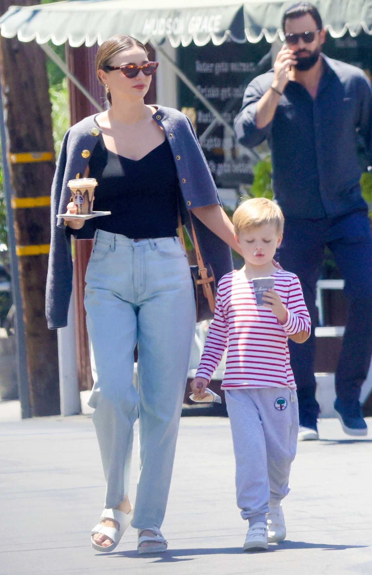 Miranda Kerr in a White Flip-Flops Was Seen Out with Her Family in Los ...