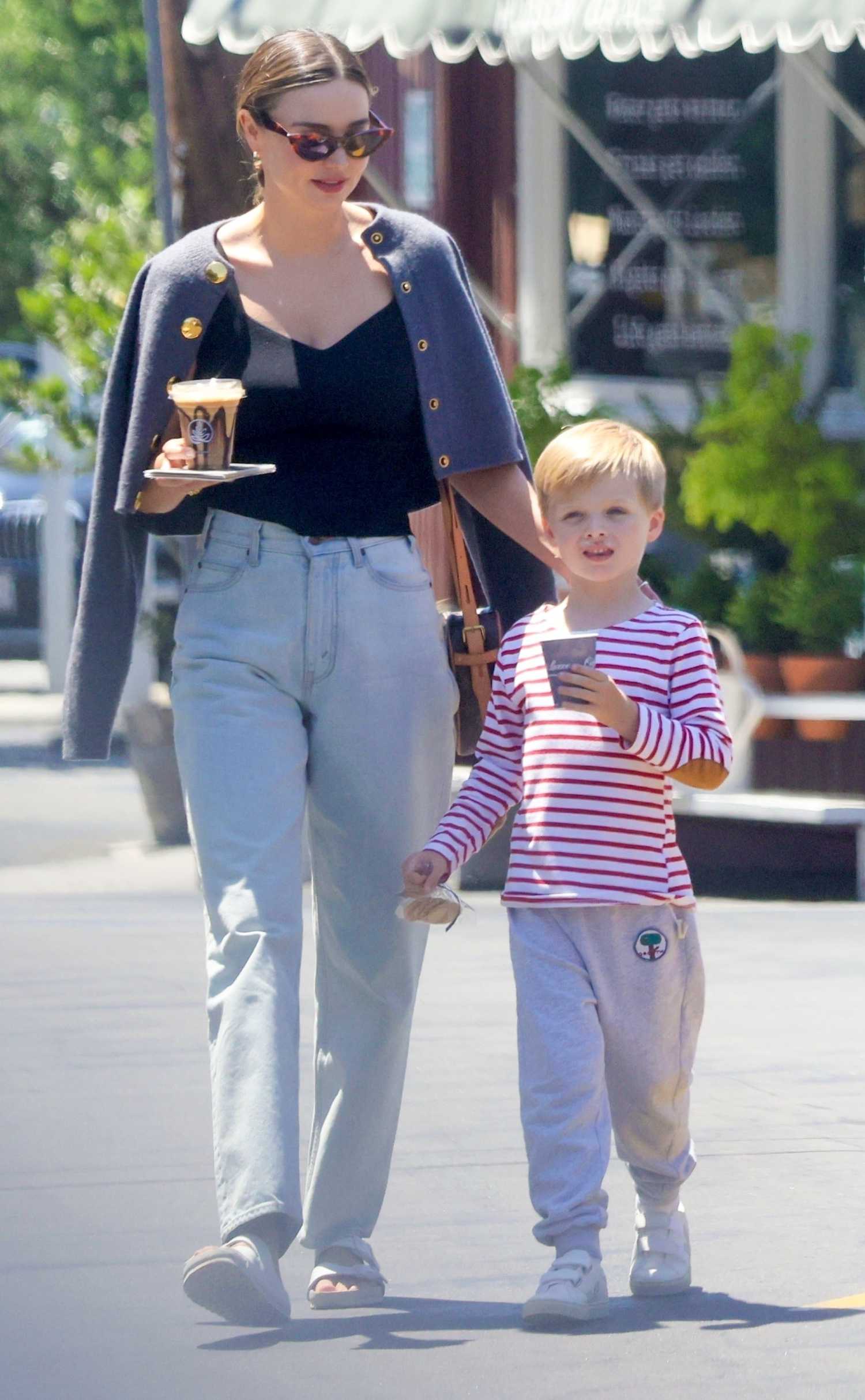 Miranda Kerr in a White Flip-Flops Was Seen Out with Her Family in Los ...