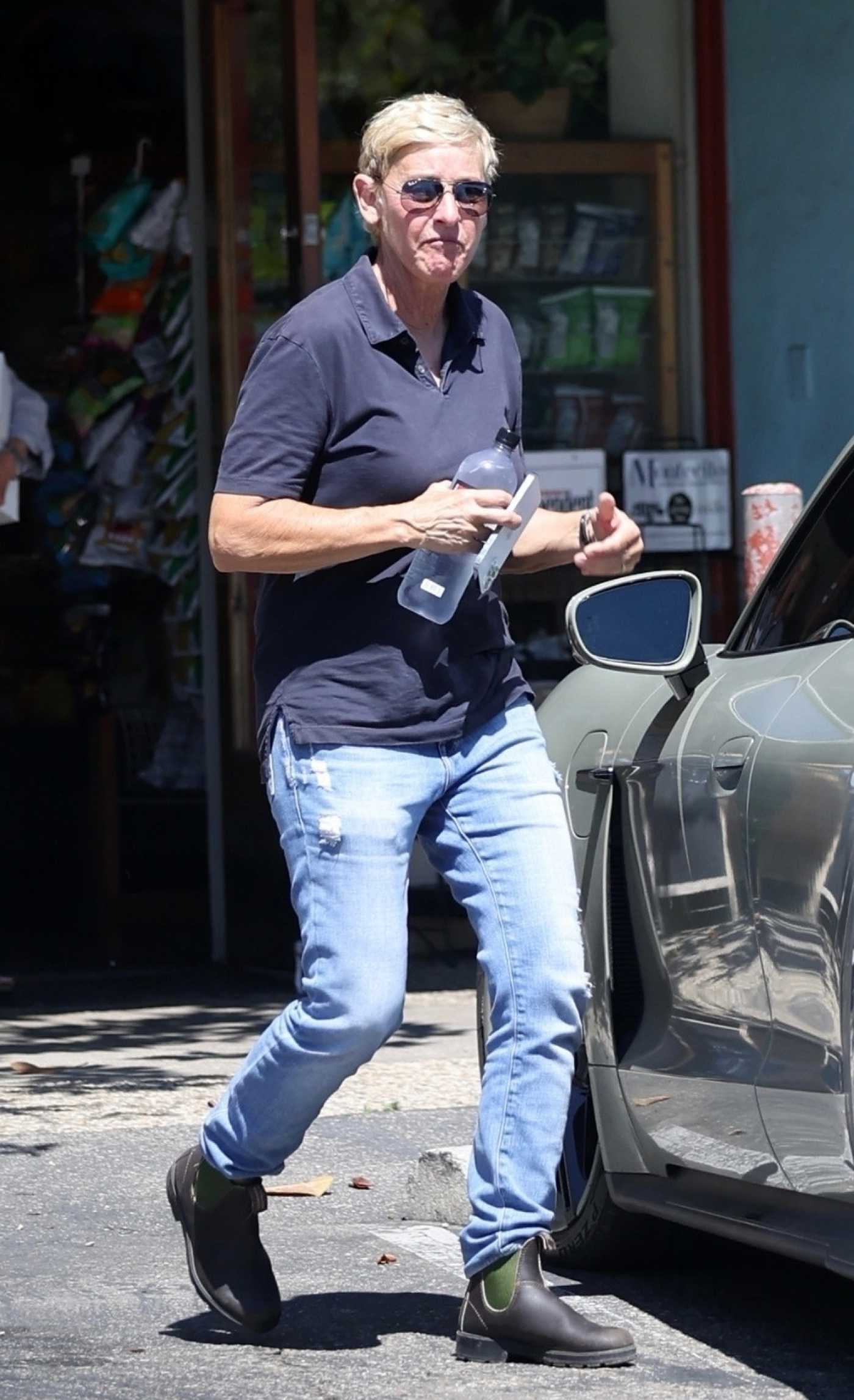 Ellen DeGeneres in a Blue Polo Was Seen Out in Montecito – Celeb Donut
