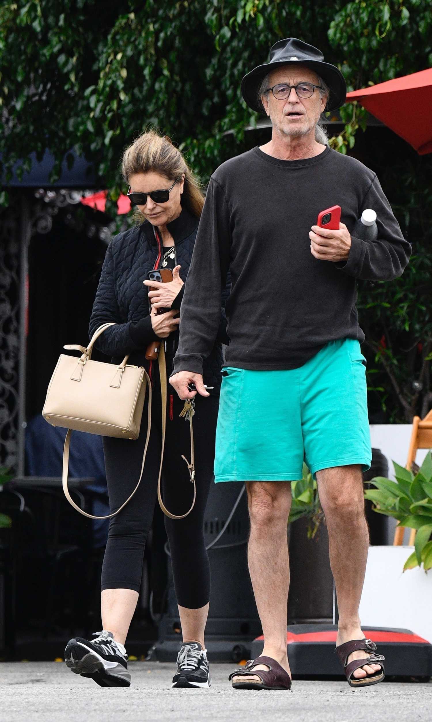 Maria Shriver in a Black Jacket Enjoys Lunch with Her Brother Bobby ...