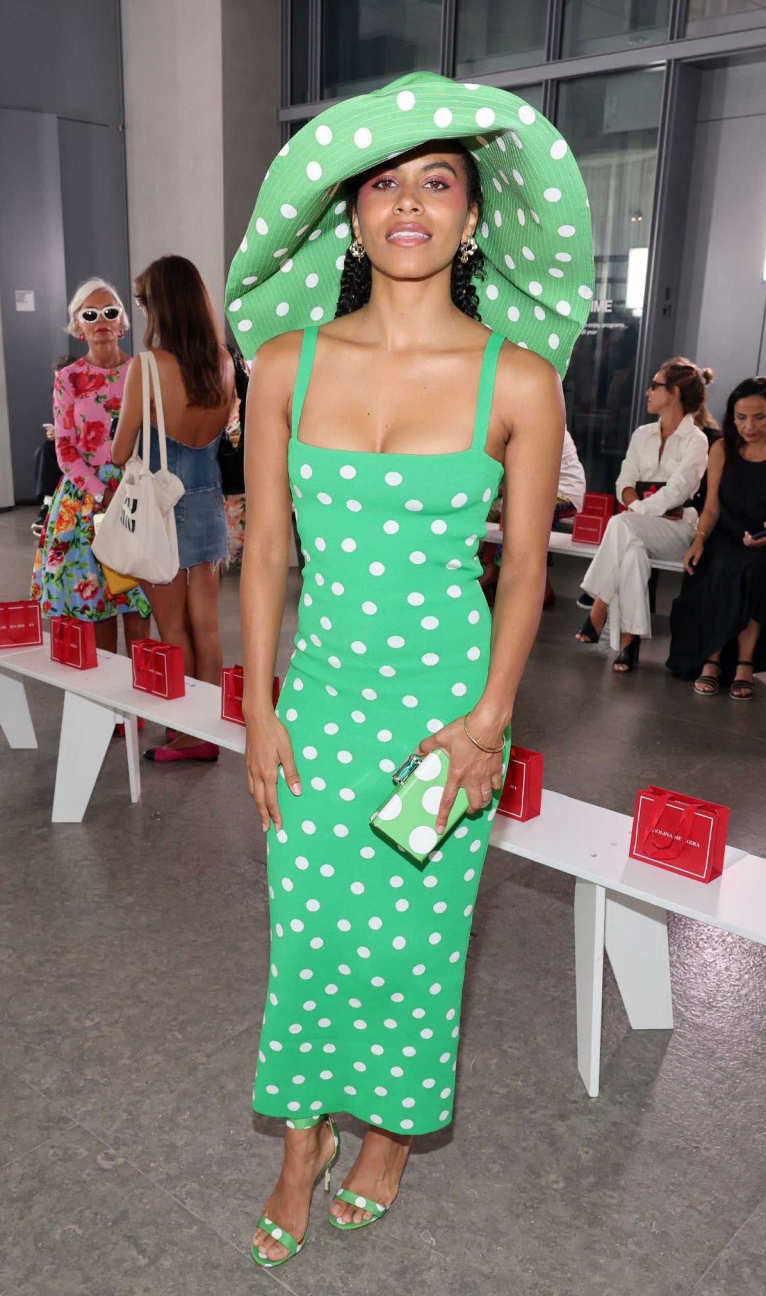 Zazie Beetz Attends the Carolina Herrera Spring 2024 Fashion Show in ...